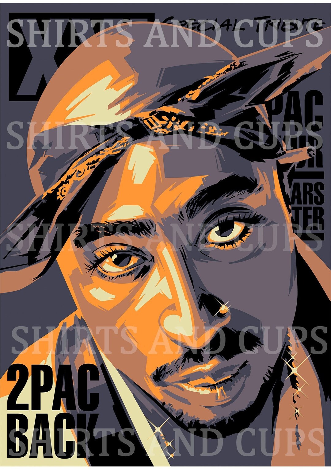 2pac Tribute Downloadable Digital PNG File - Etsy Australia