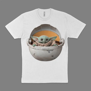 Grogu (baby Yoda) in a Floating Carrier Downloadable PNG File - Etsy