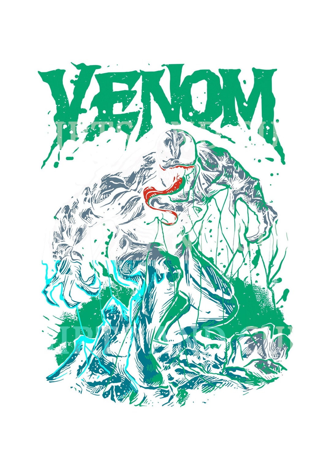 Venom Green Downloadable Digital PNG File for BLACK Background ONLY - Etsy