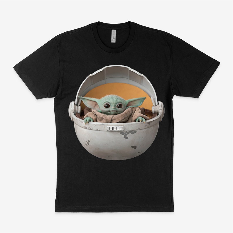 Grogu (baby Yoda) in a Floating Carrier Downloadable PNG File - Etsy