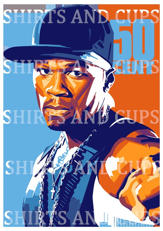 50 Cent PNG Download File - Etsy