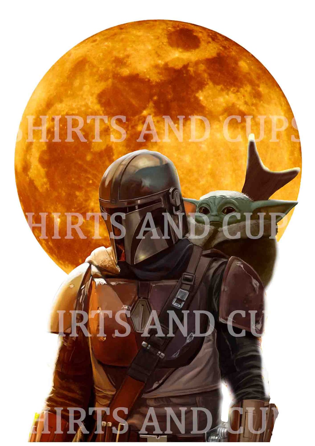 Mandalorian Carrying Grogu (baby Yoda) Downloadable PNG File - Etsy