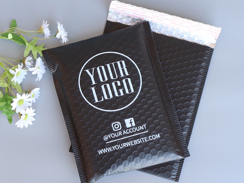 Custom Padded Envelopes,metallic Bubble Mailers With Logo Printed ...