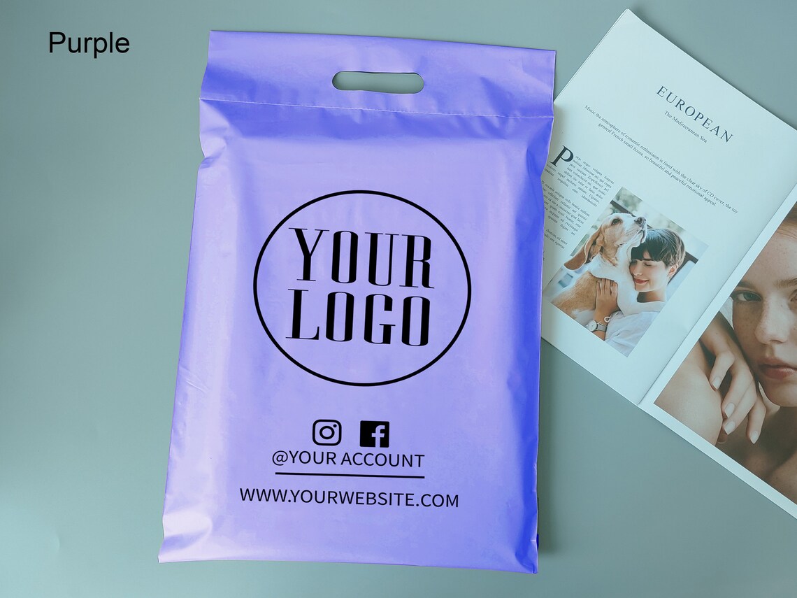 100pcs Custom Poly Mailer With Handle,shipping Bags,custom Handle Bags ...