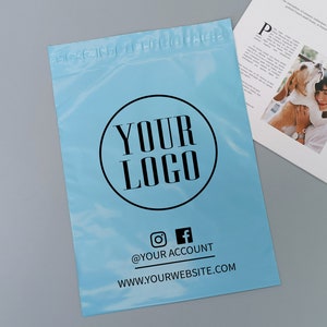Custom Blue Envelopes With Logo,plastic Mailers,custom Package Bags ...