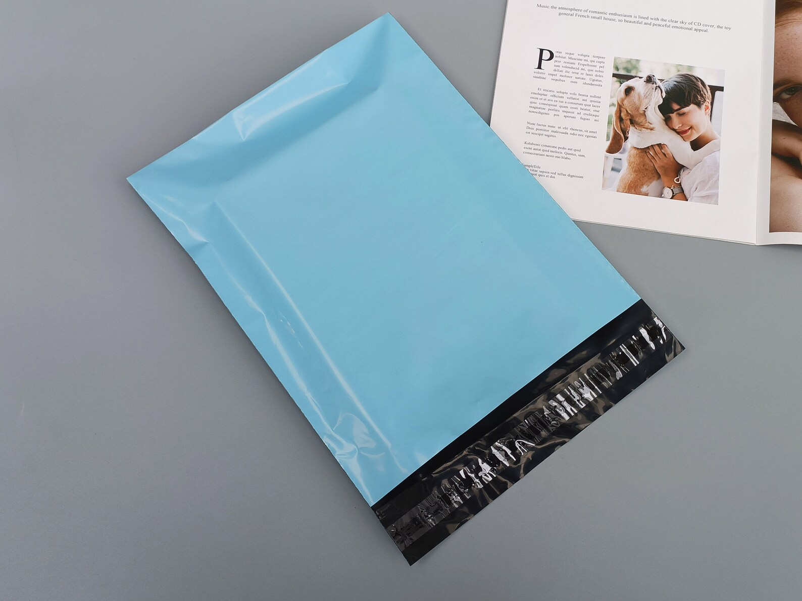 Custom Blue Envelopes With Logoplastic Mailerscustom Package - Etsy