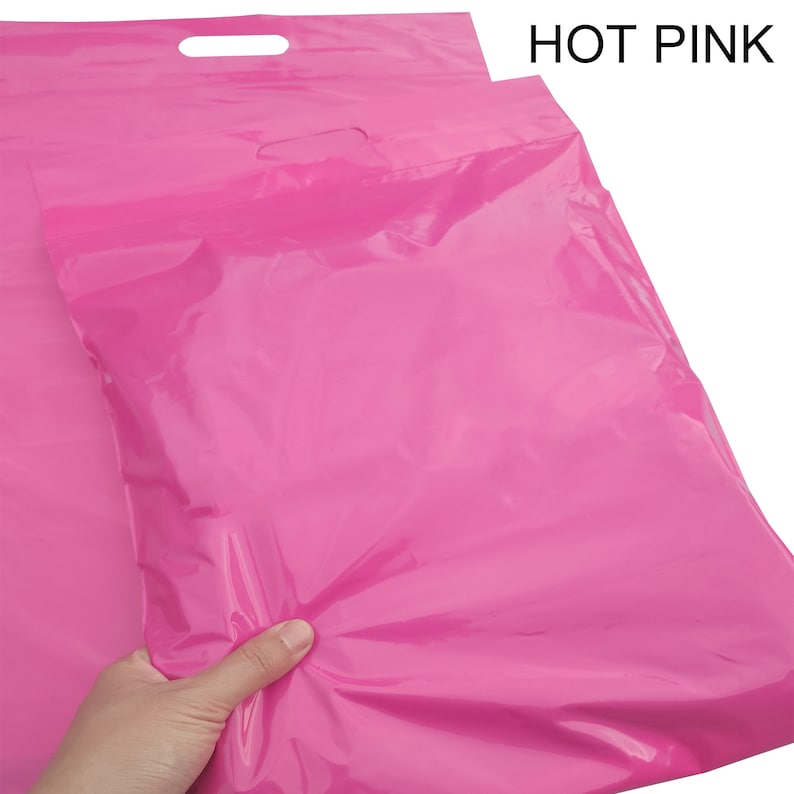 100pcs Custom Poly Mailer With Handle,shipping Bags,custom Handle Bags ...