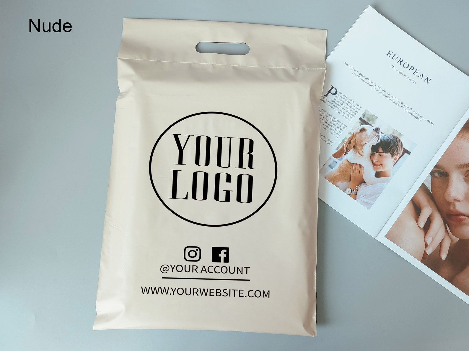 100pcs Custom Poly Mailer With Handle,shipping Bags,custom Handle Bags ...