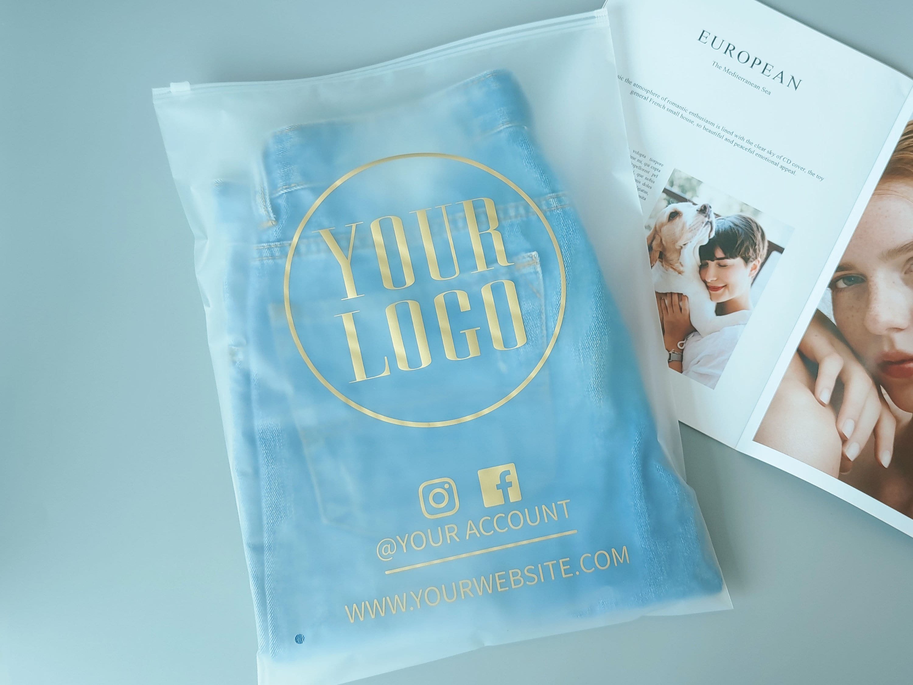 Custom Frosted Bags With Logo,clothing Bags for Underwear,toys,makeup ...