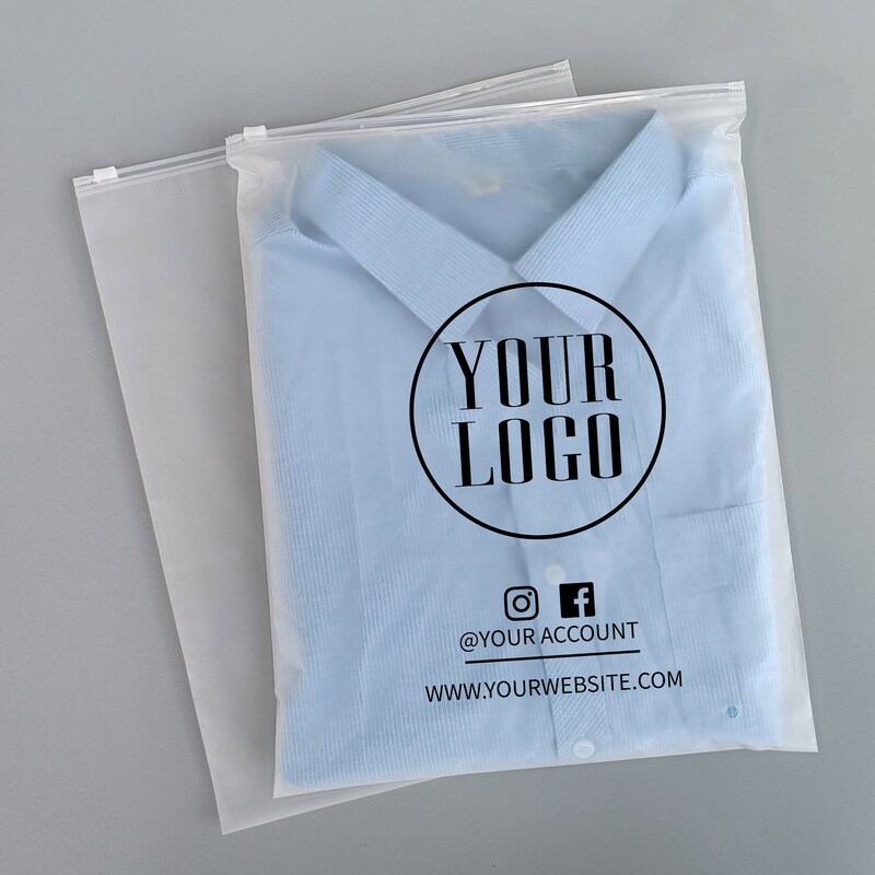 Custom Logo Zipper Bag - Etsy