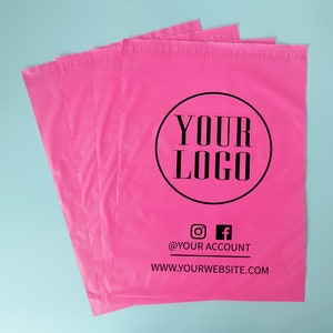 Custom Hot Pink Poly Mailers With Logo,shipping Mailers,custom Packing ...