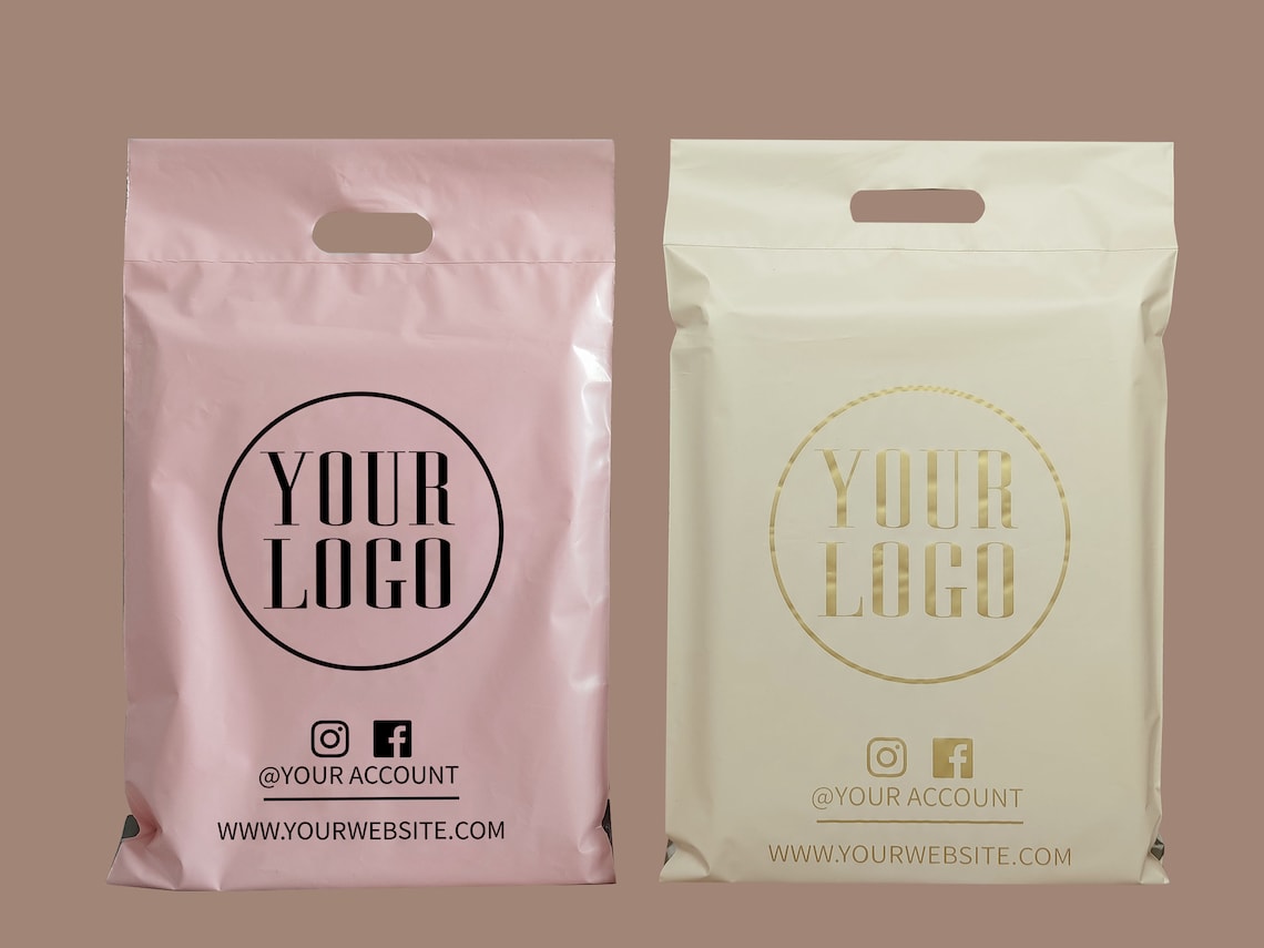 100pcs Custom Poly Mailer With Handle,shipping Bags,custom Handle Bags ...