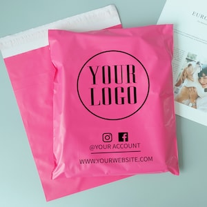 Custom Hot Pink Poly Mailers With Logo,shipping Mailers,custom Packing ...