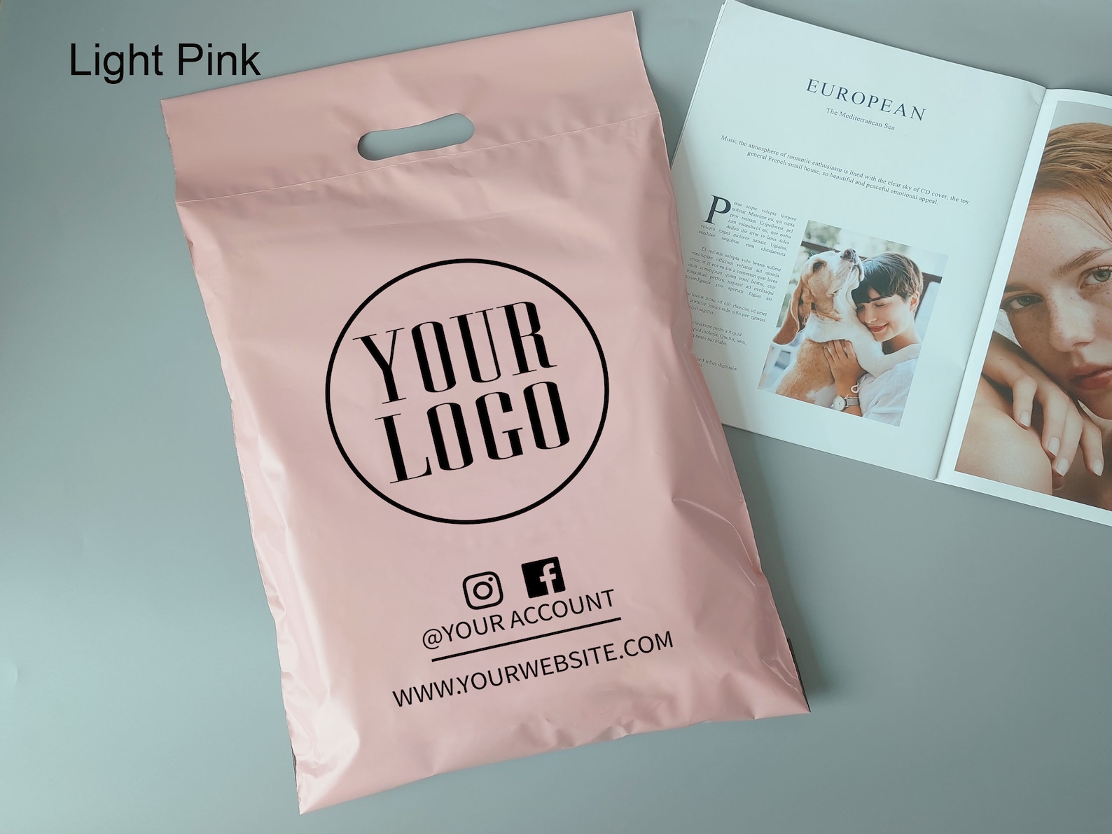 100pcs Custom Poly Mailer With Handle,shipping Bags,custom Handle Bags ...