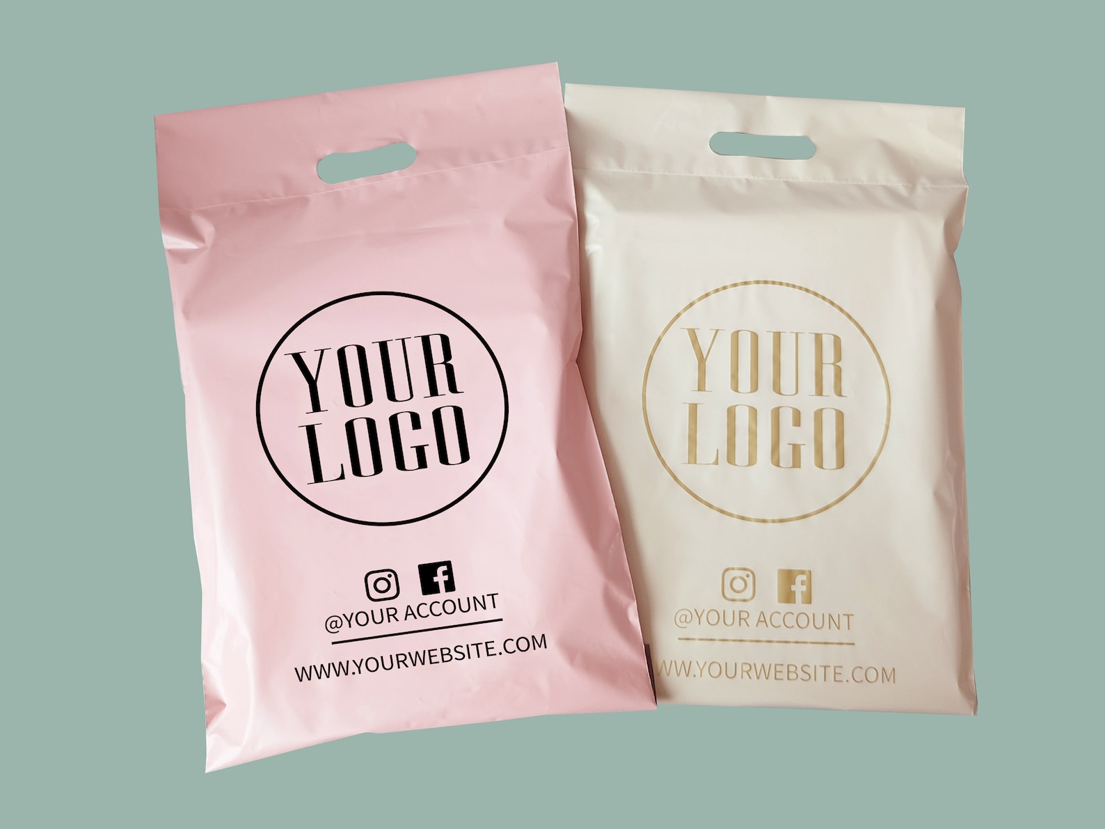 100pcs Custom Poly Mailer With Handle,shipping Bags,custom Handle Bags ...