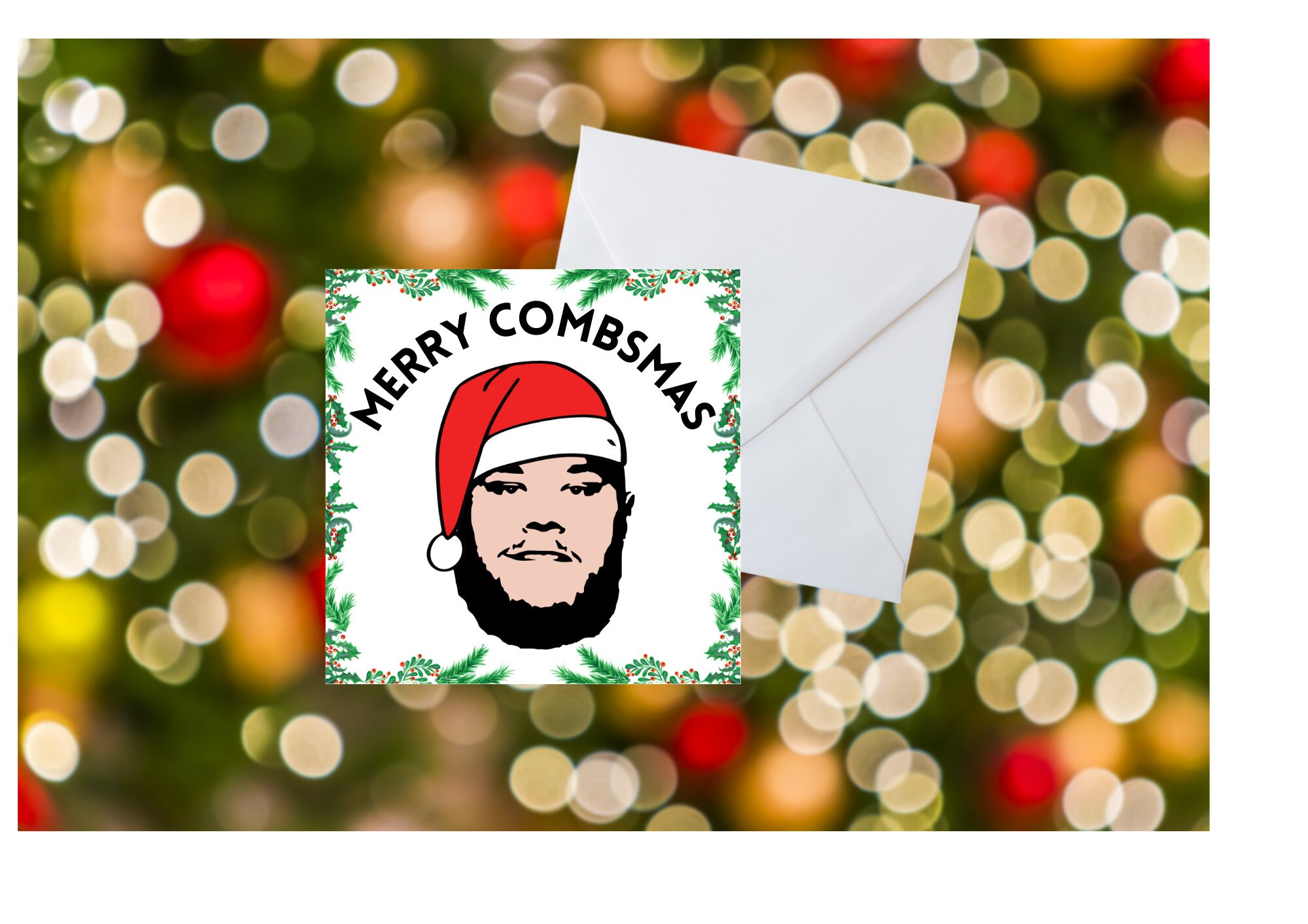 Luke Combs 'merry Combsmas' Printable Christmas Card Country Western ...