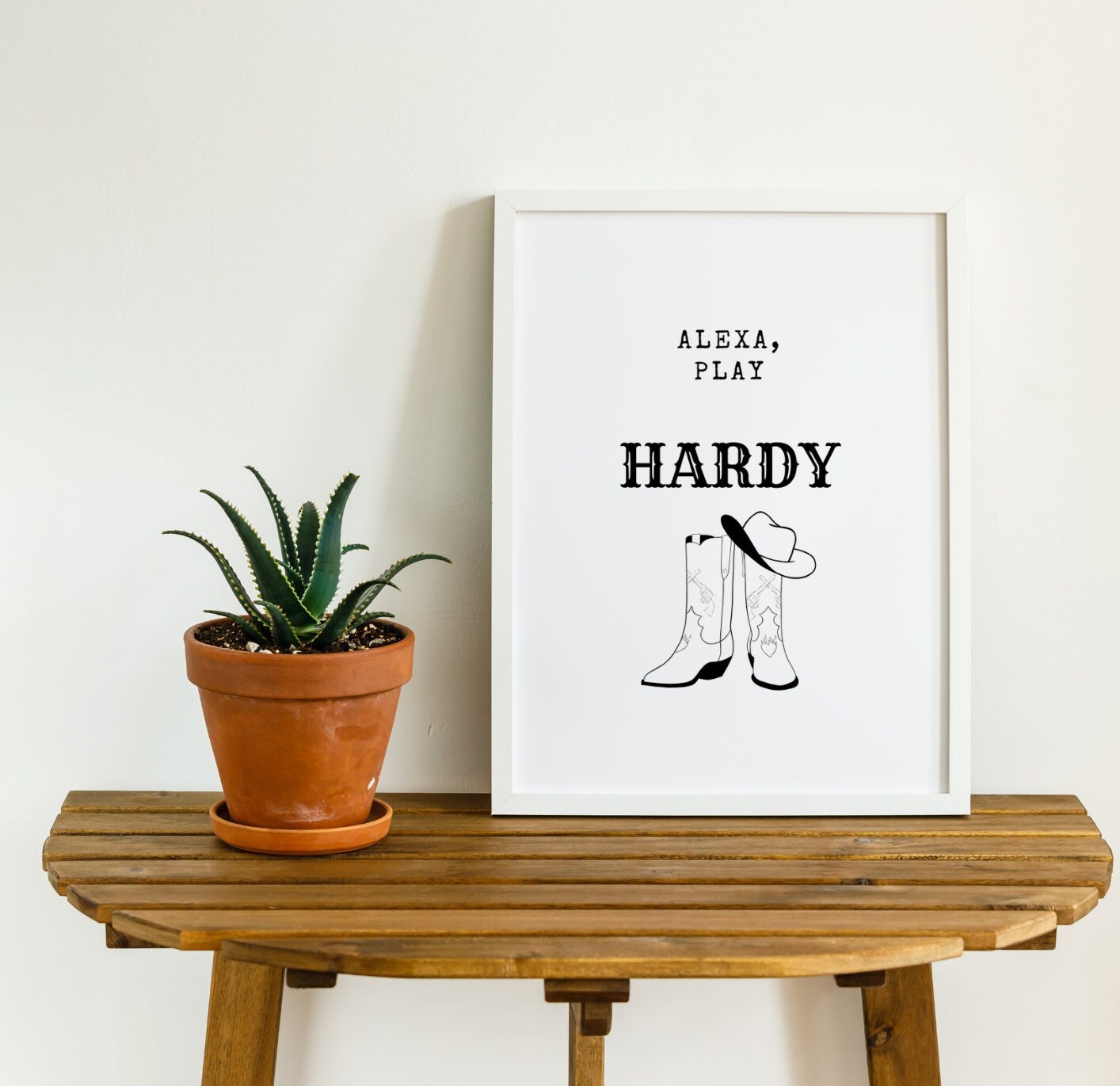 Alexa, Play Hardy Poster Country Music Cowboy Wall Art Print Western ...