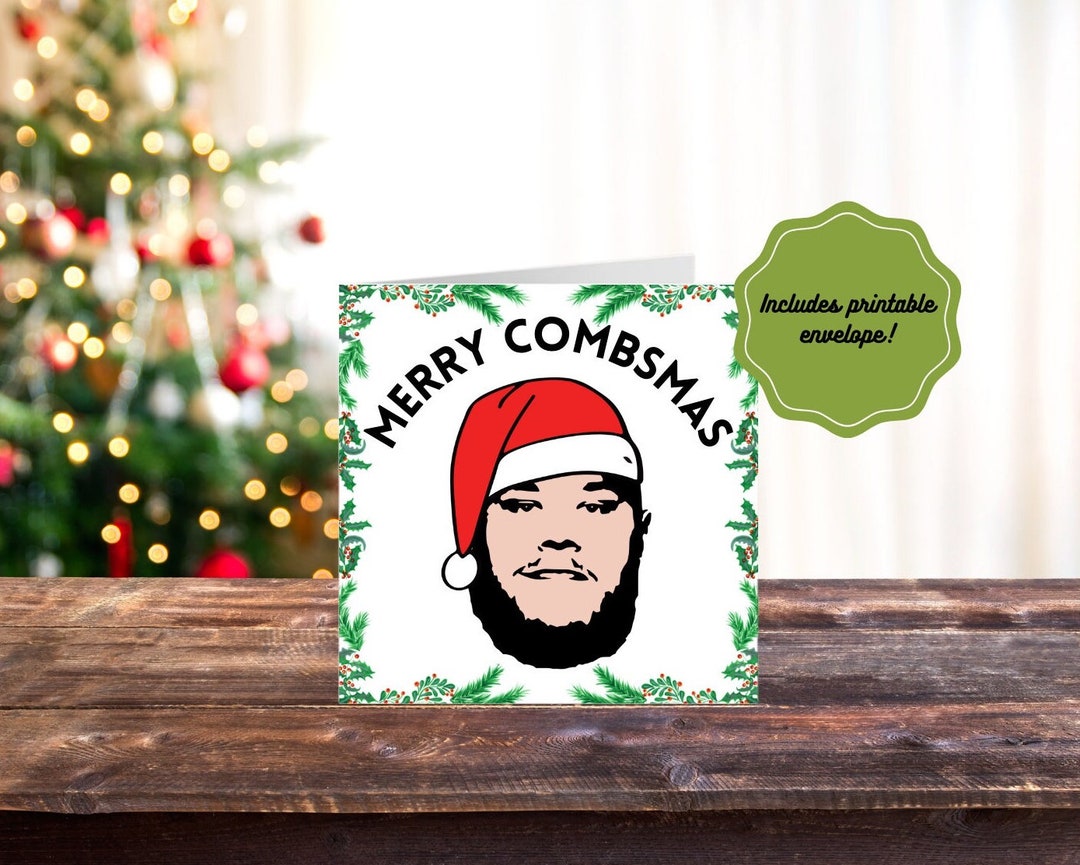 Luke Combs 'merry Combsmas' Printable Christmas Card Country Western ...