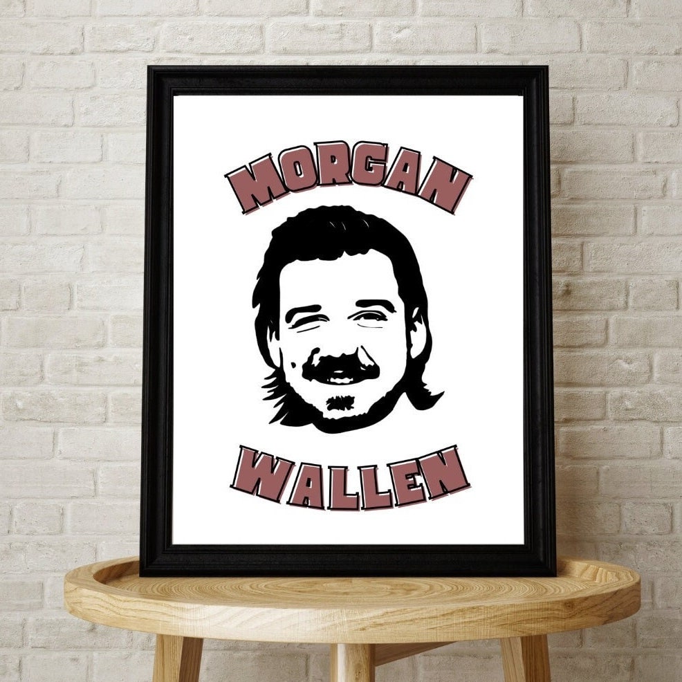 Morgan Wallen Line Drawing Portrait Poster Country Artist - Etsy
