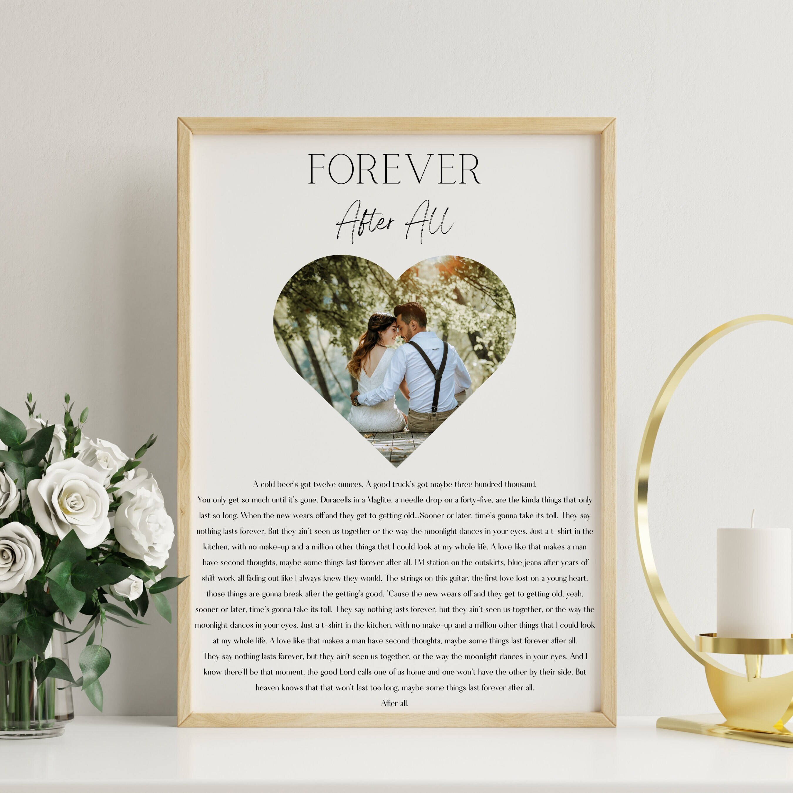 Luke Combs Forever After All PERSONALISED Custom Country Song Poster ...