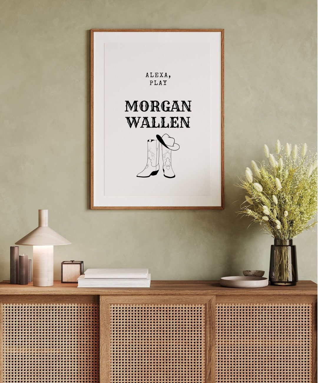 Alexa, Play Morgan Wallen Country Music Poster Wall Art Print Western ...