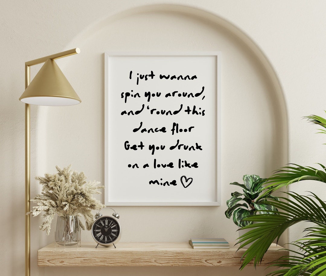 Morgan Wallen Spin You Around 2024 Country Song Lyric Poster ...