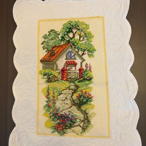 One Piece Table Mat - Cross Stich Work - Etsy