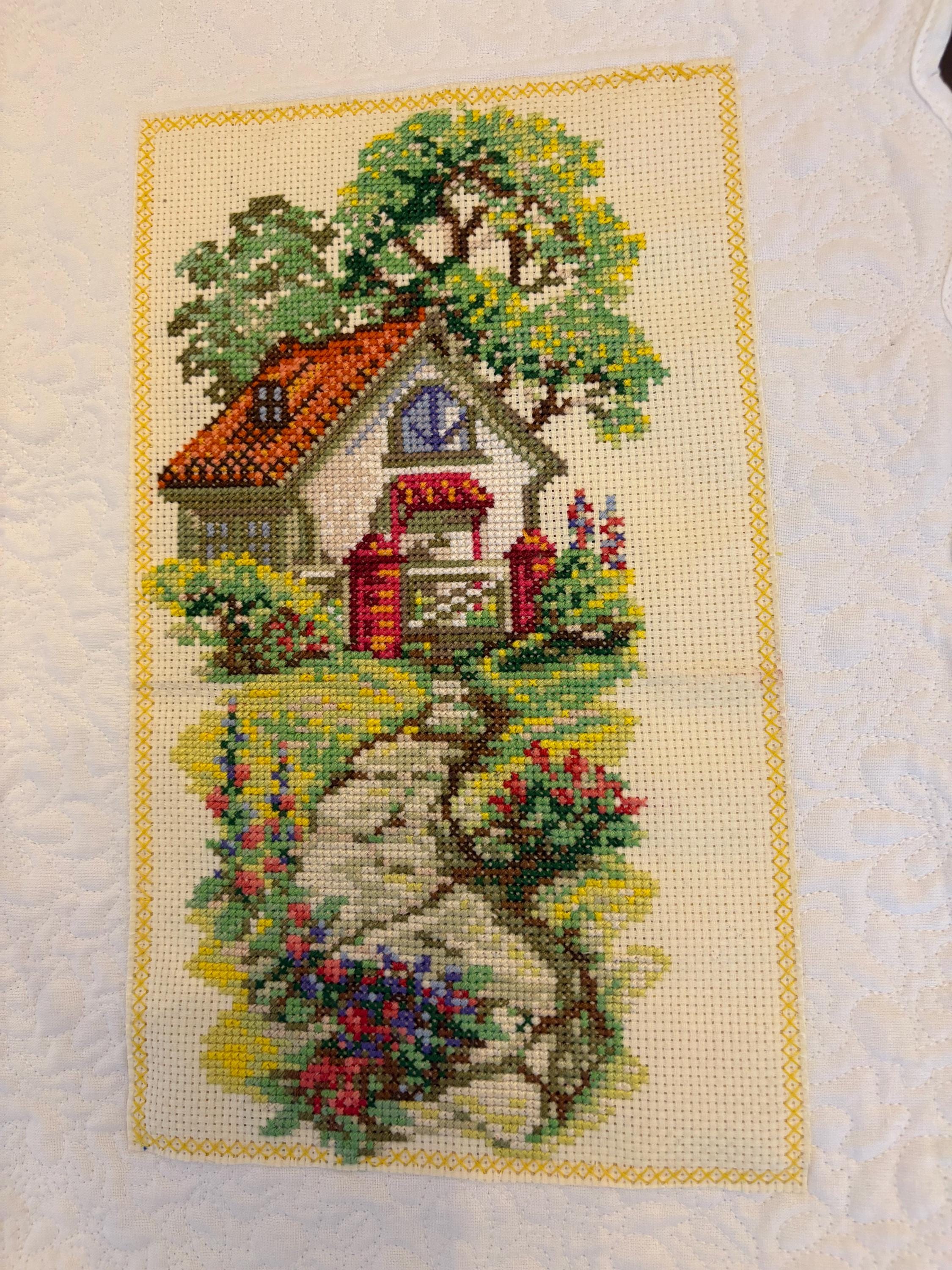 One Piece Table Mat - Cross Stich Work - Etsy