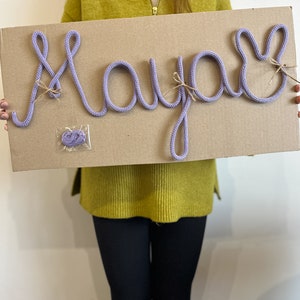 Wire Knitted Baby Name Signs - Words Cord Wall Nursery Decor - Etsy