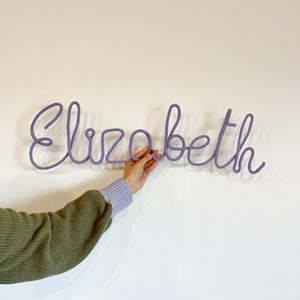 Wire Knitted Baby Name Signs - Words Cord Wall Nursery Decor - Etsy