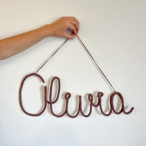 Wire Knitted Baby Name Signs - Words Cord Wall Nursery Decor - Etsy