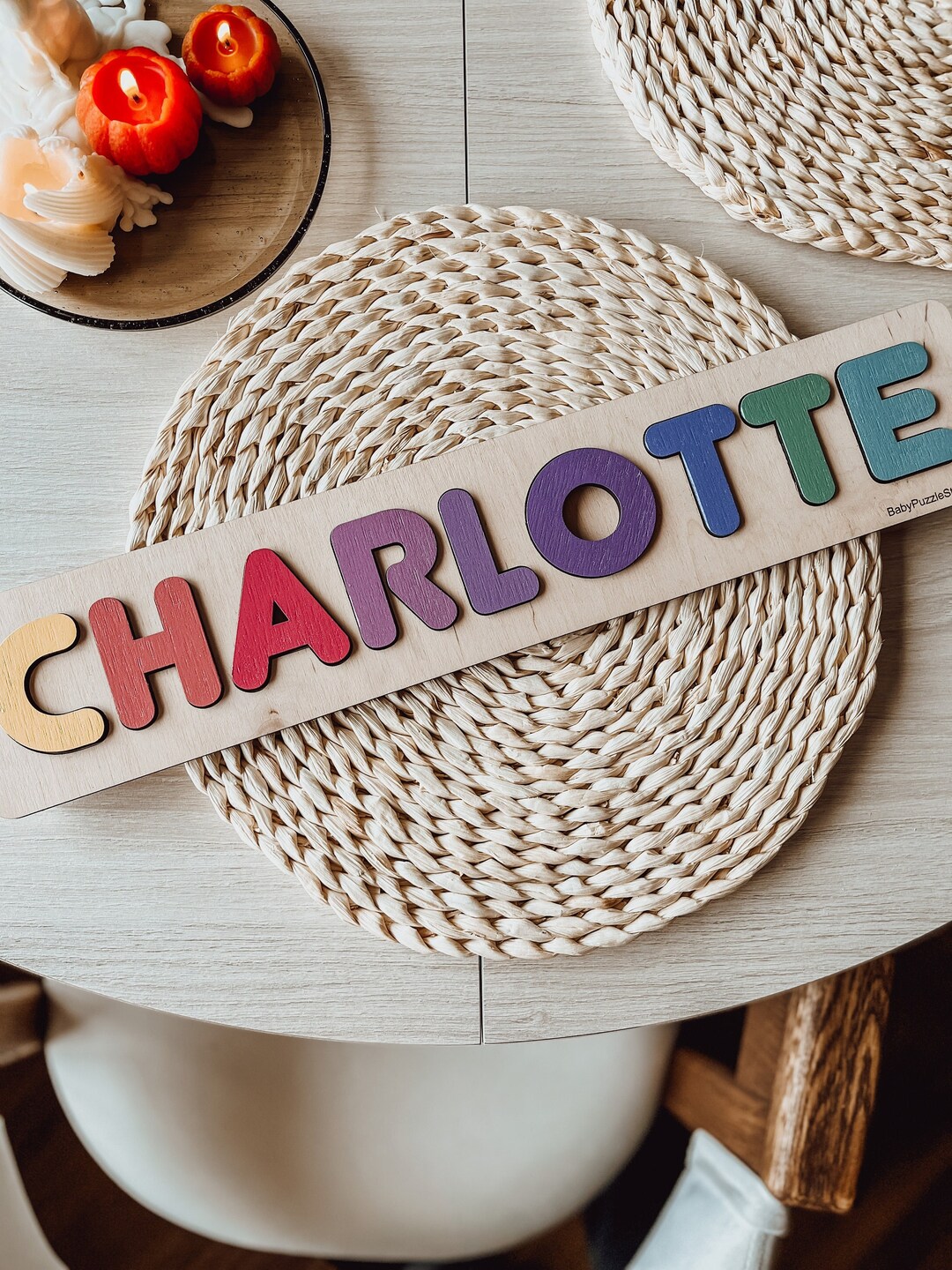 Personalized Baby Name Puzzle Christmas Gifts for Kids Wooden Toys 1st ...