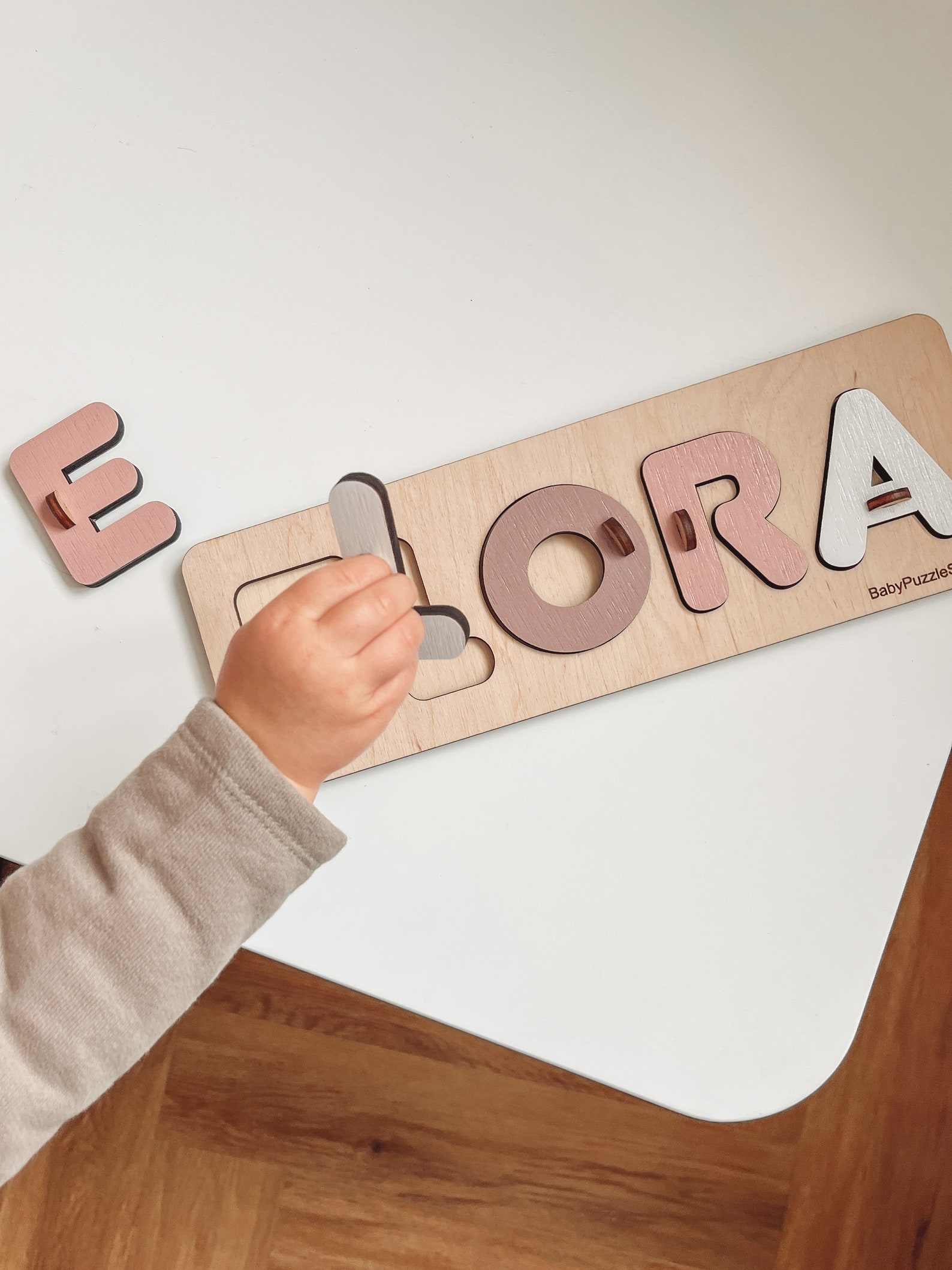 Personalized Baby Name Puzzle With Pegs First Christmas Gift - Etsy