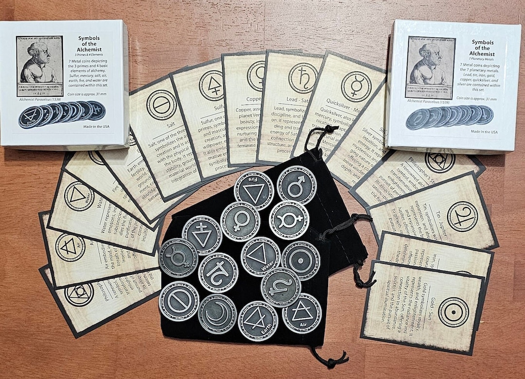 Symbols of Alchemy Metal Coin Set of Alchemical Symbols - Etsy Canada