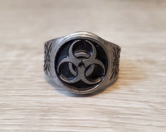Biohazard Ring - Etsy