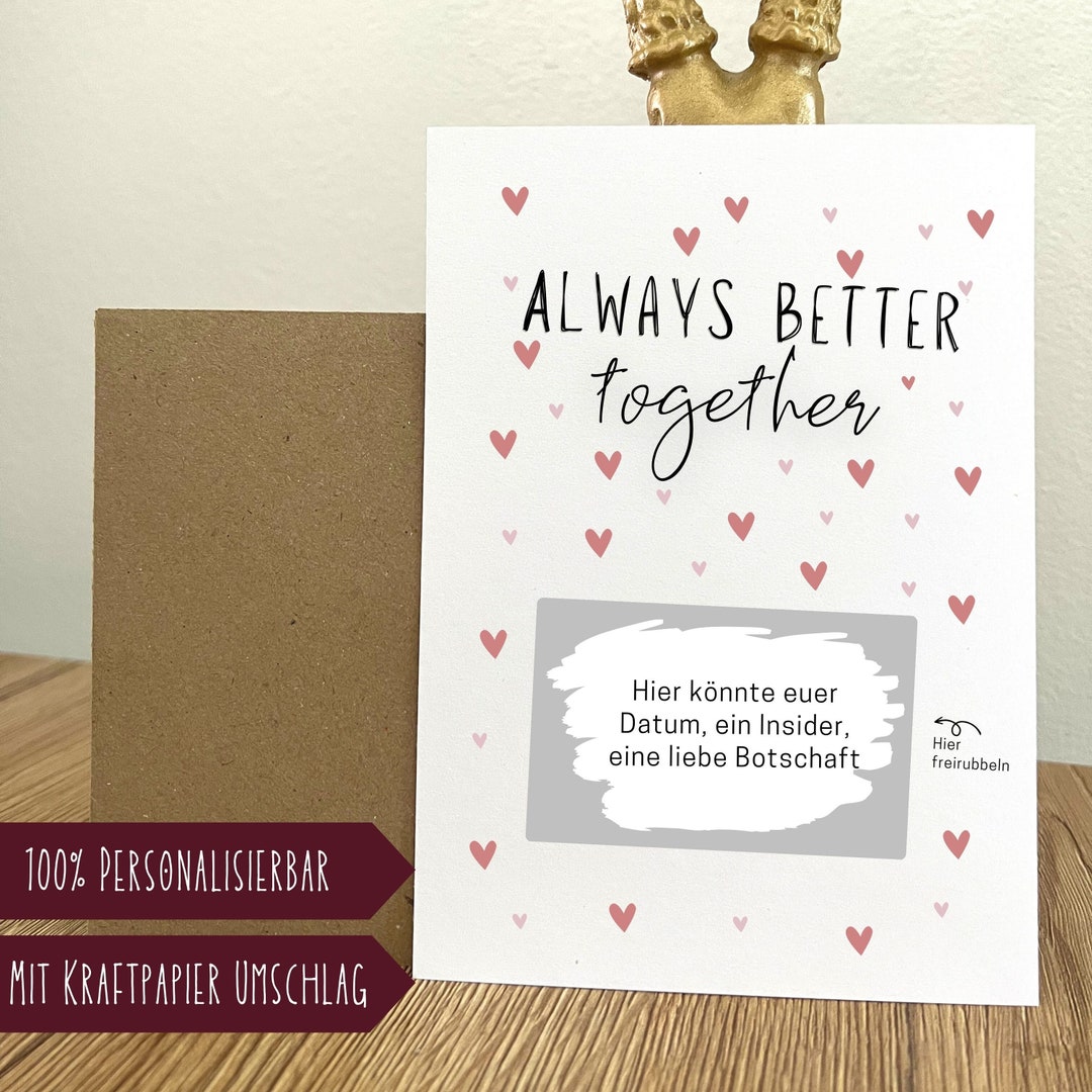 Valentine's Day Gift Valentine's Day Card Love Scratch Card ...