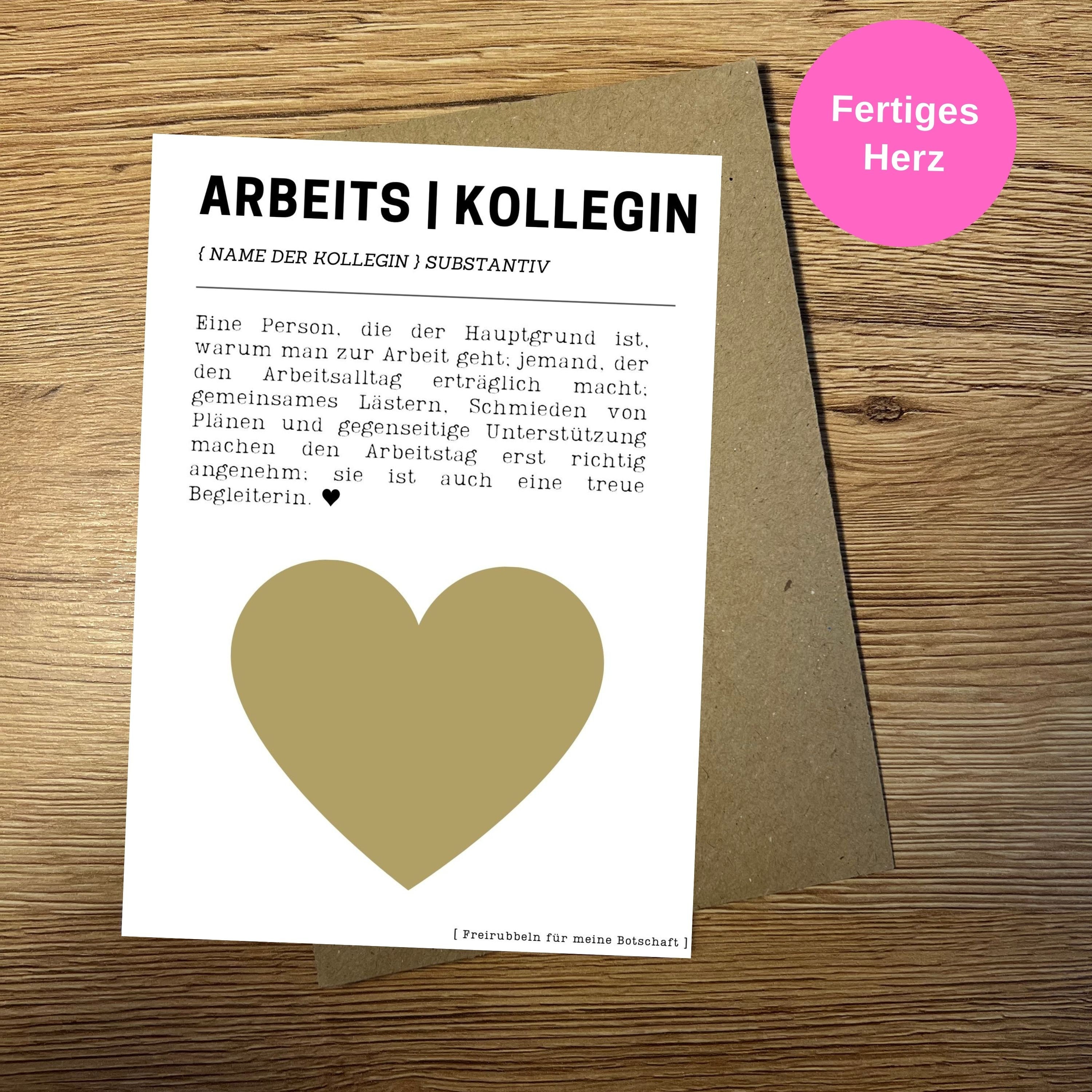 Abschiedsgeschenk Kollegin & Kollege | Rubbelkarte | Abschied Kollegin ...