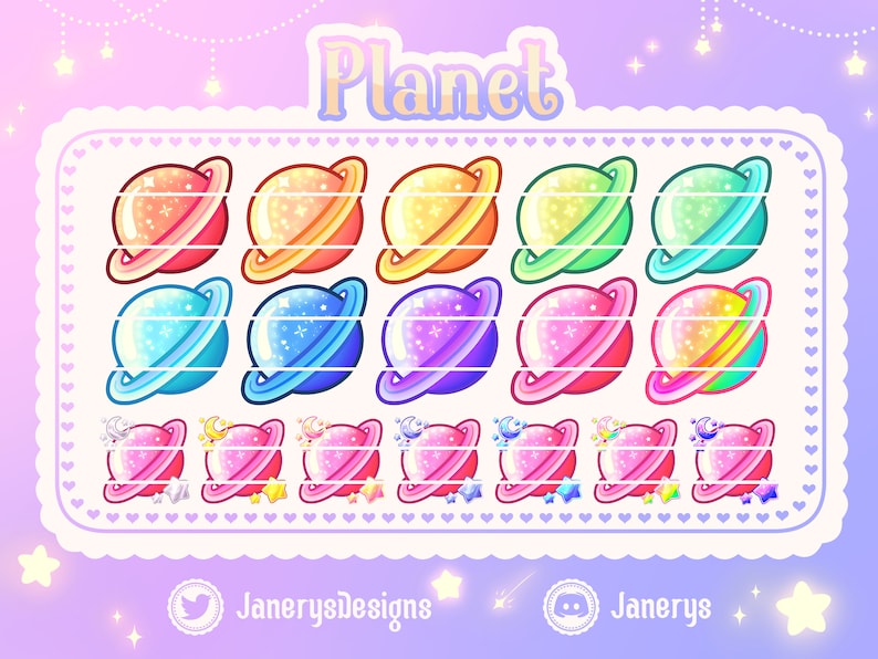 10 Planet Badges Flairs for Twitch/youtube Streaming Sub Bits Badges ...