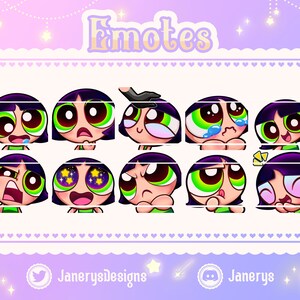 10 + 2 Animated Cute Powerpuff Girls Emotes for Twitch/youtube ...