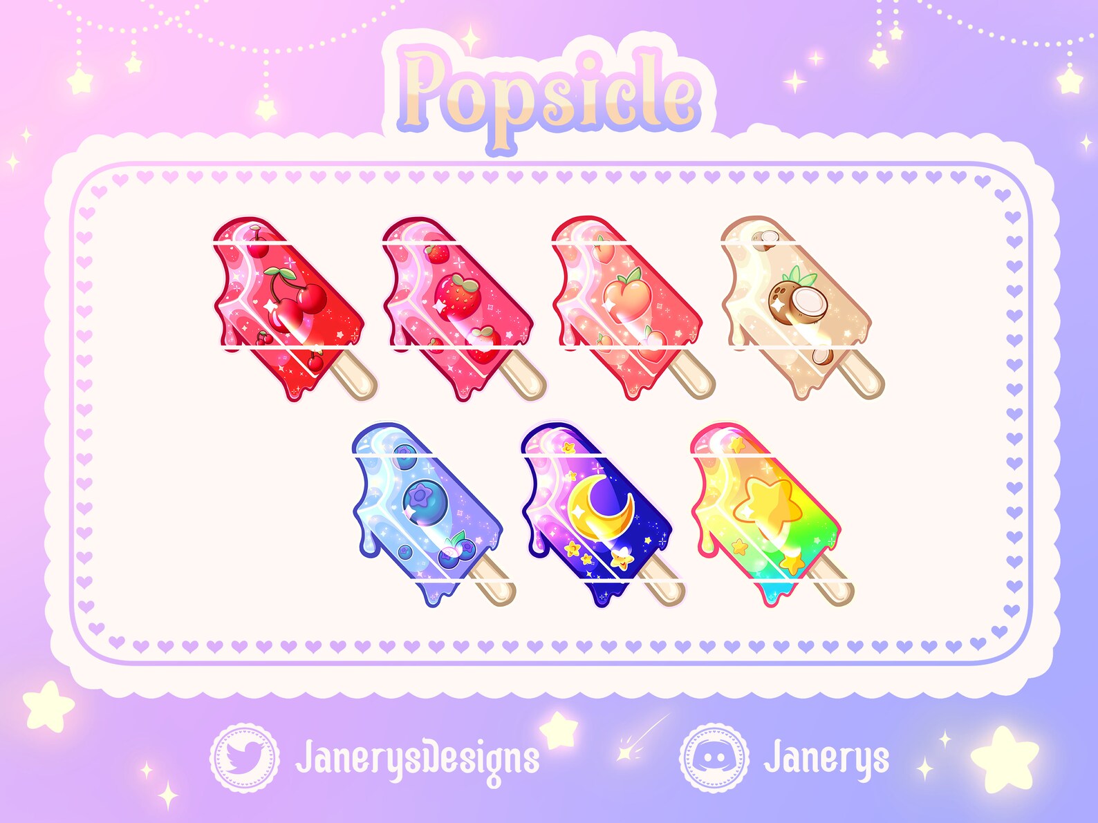 7 Popsicle Badges for Twitch/youtube - Streaming - Sub Bits Badges ...