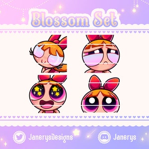 4 1 Animated Cute Powerpuff Girls Emotes for Twitch/youtube - Etsy