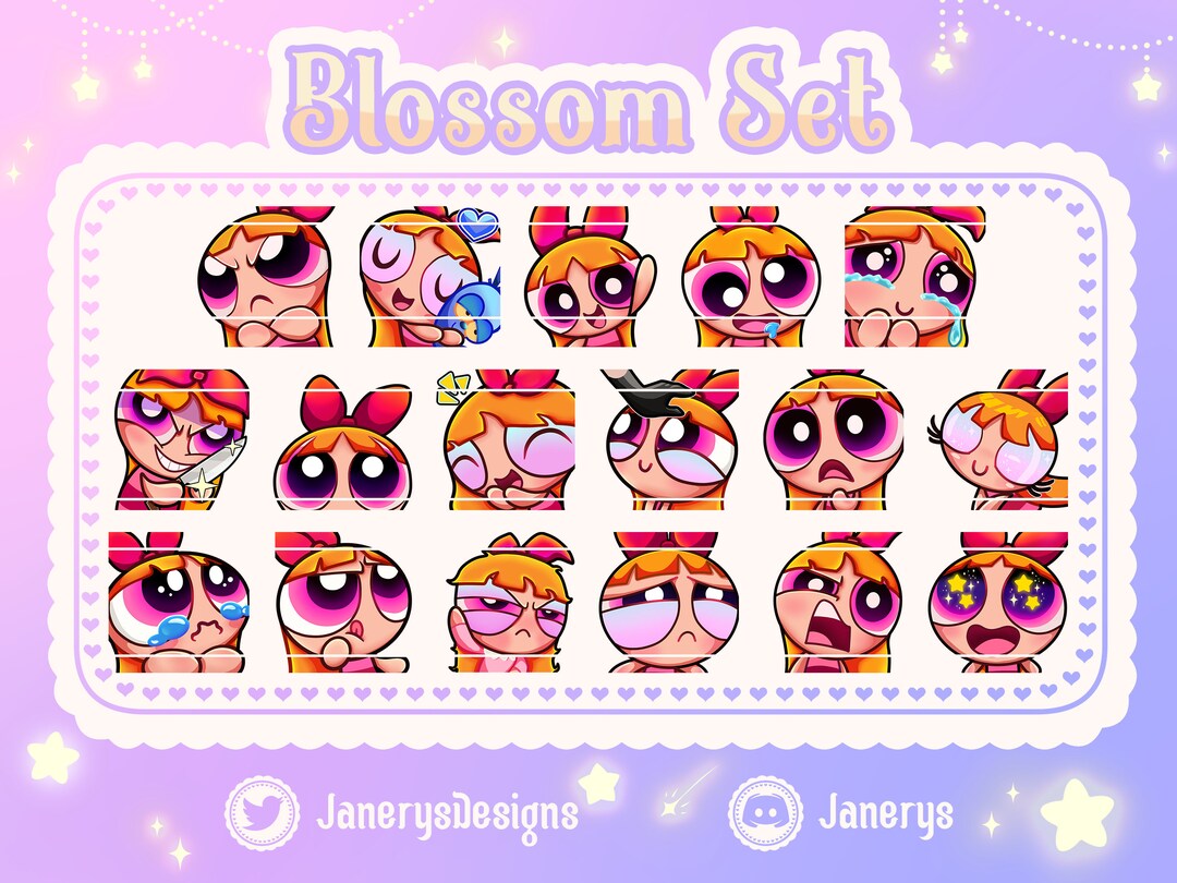 17 + 3 Animated Cute Powerpuff Girls Emotes for Twitch/youtube ...