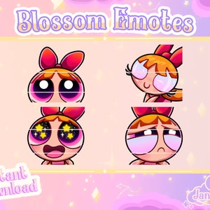 4 1 Animated Cute Powerpuff Girls Emotes for Twitch/youtube - Etsy