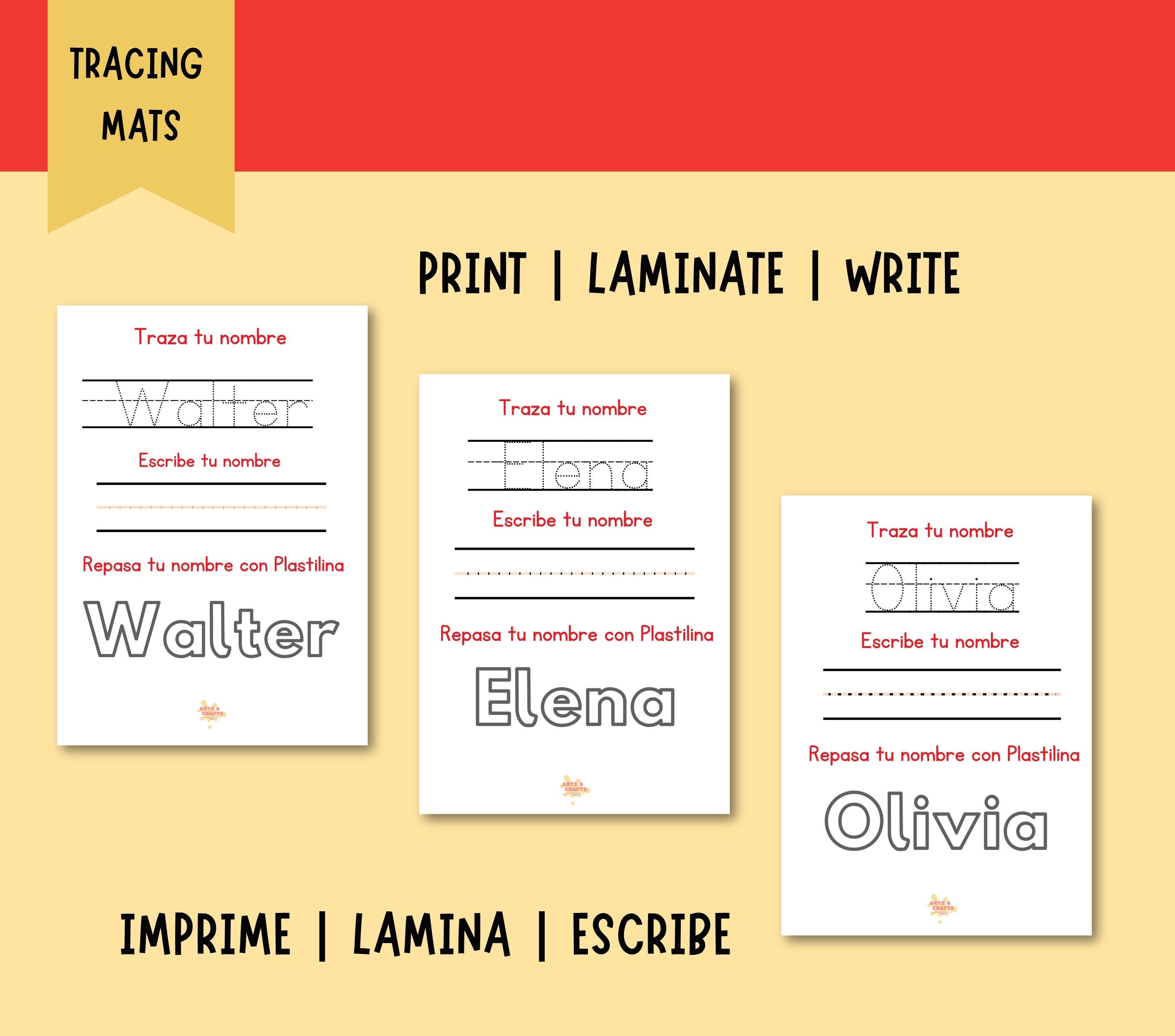 NAME Tracing Mats, PERSONALISED, Printable, Digital Download, Practica ...