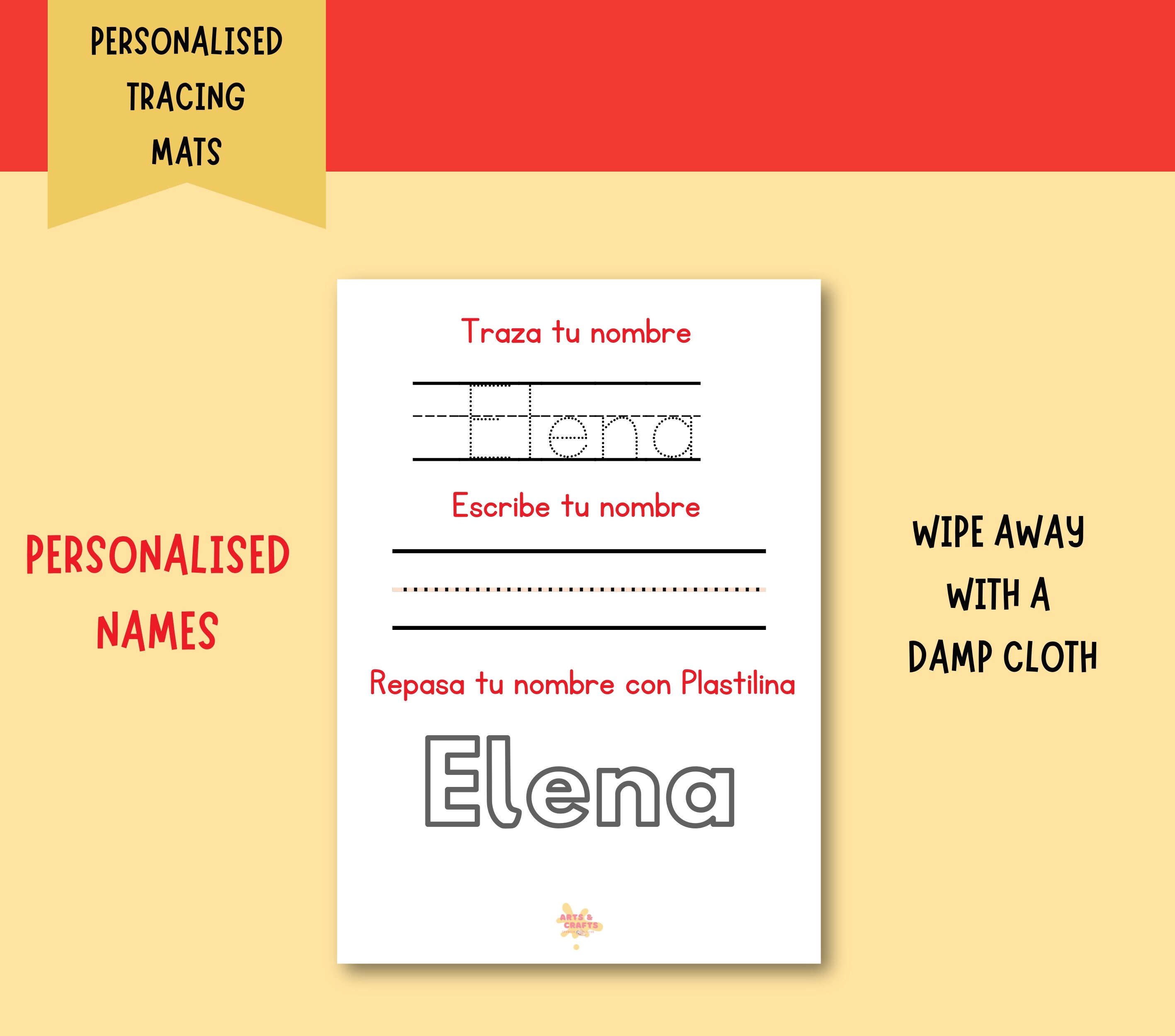 NAME Tracing Mats, PERSONALISED, Printable, Digital Download, Practica ...