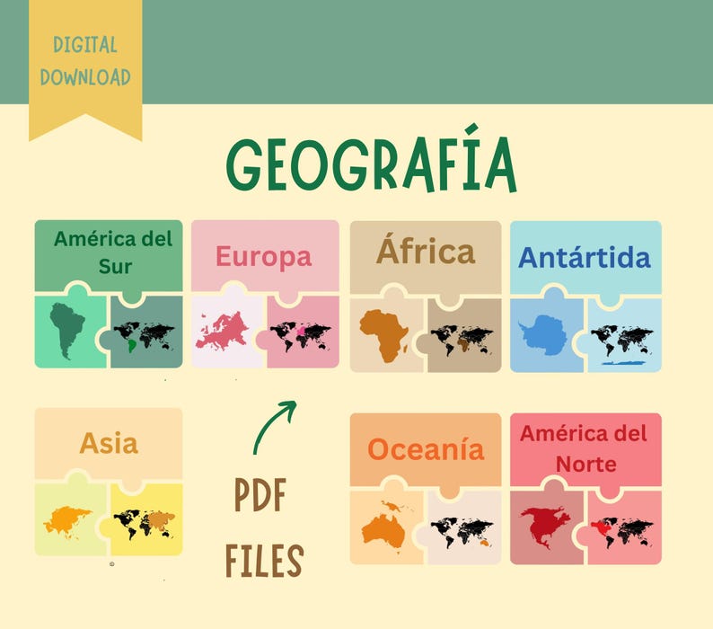 GEOGRAPHY Resources in SPANISH. Actividades En ESPAÑOL Para Niños ...