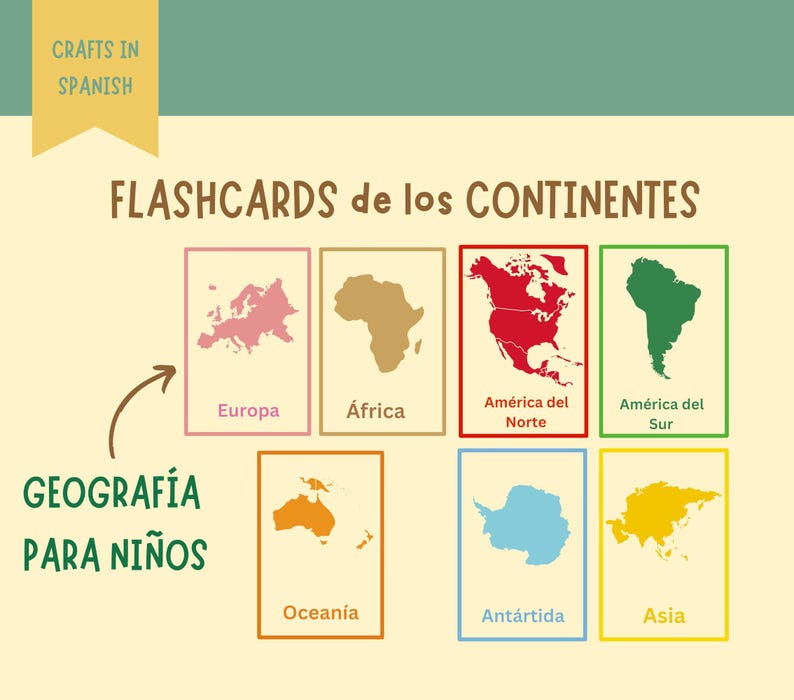 GEOGRAPHY Resources in SPANISH. Actividades En ESPAÑOL Para Niños ...