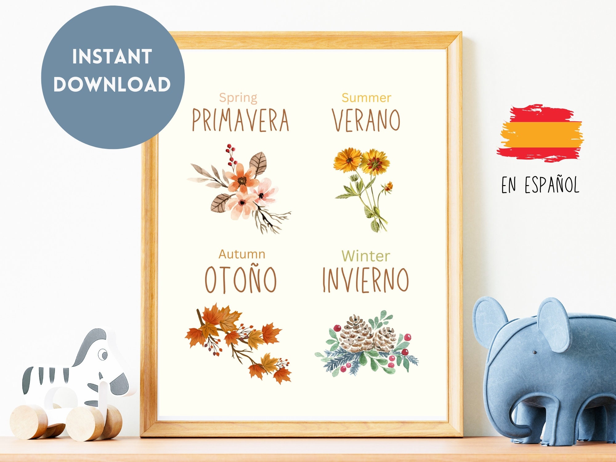 Las ESTACIONES Del AÑO, Digital Download, Seasons of the Year, SPANISH ...