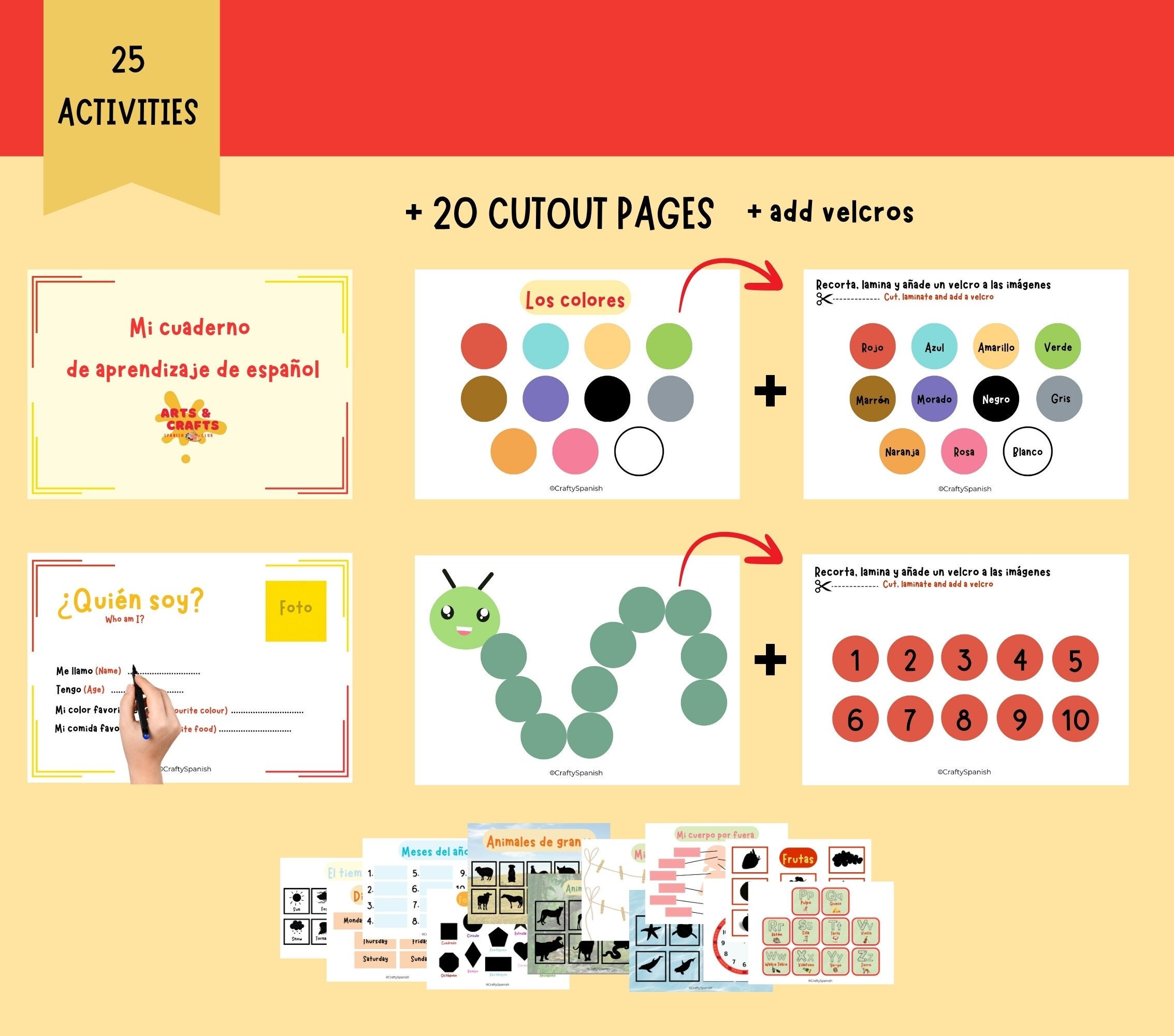 SPANISH Busy Toddler Preschooler Book PRINTABLE, Quiet Book, Digital ...