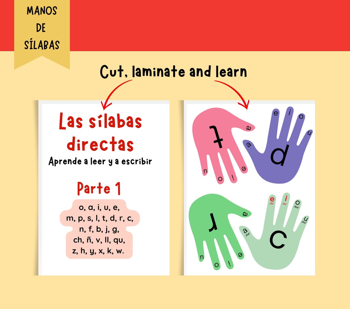 SYLLABLES in SPANISH. Aprende Las Sílabas En Español. Printable ...